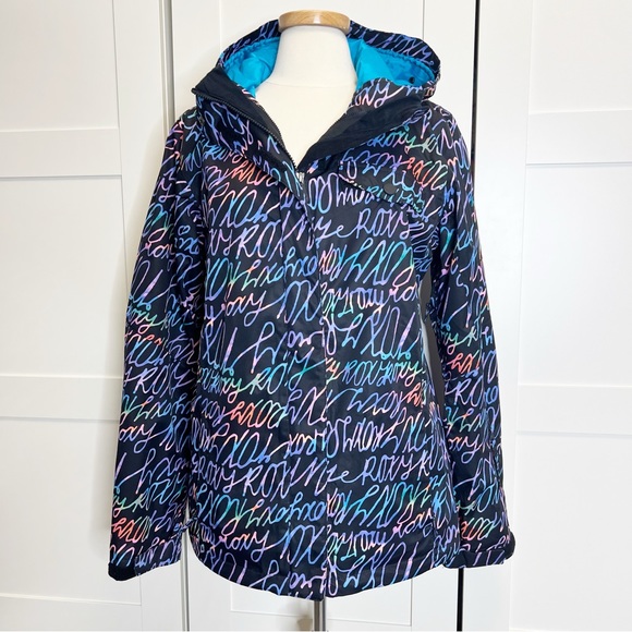 Roxy | Jackets & Coats | Roxy Multicolor Logo Dry Flight K Jetty Shell Ski Snow Jacket L | Poshmark